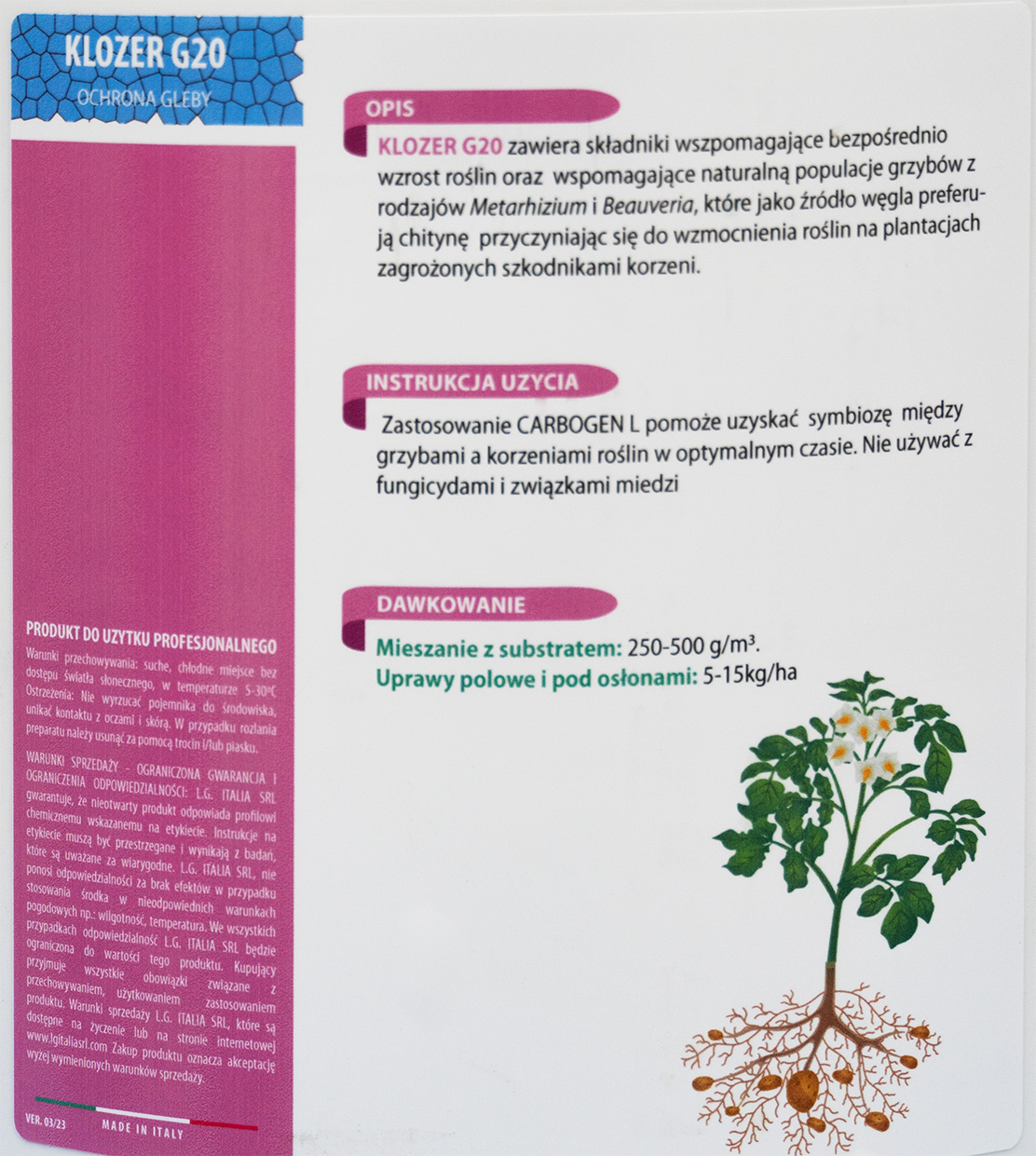 Klozer G20 12KG (20) 0,5-1 mm do mieszania z podłożem (Ceres) | Sklep ...