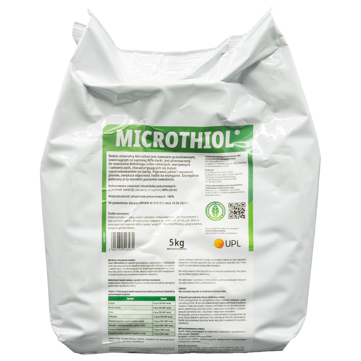 MICROTHIOL 80 WG (SIARKA) 5KG | Sklep Internetowy